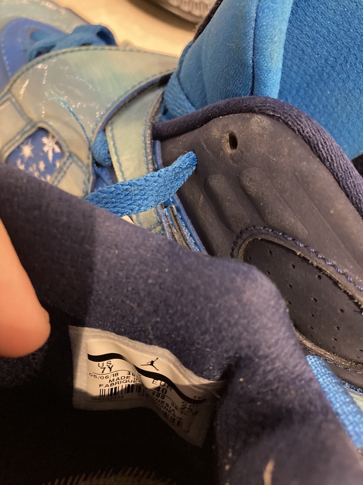 Nike Air Jordan 8 Retro GS SNOWFLAKE BLUE BLIZZARD- Youth Sz 7-Unisex ...