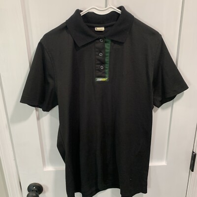 SUBWAY Mens Uniform Short Sleeve Black Polo Work Shirt Cotton blend lg ...