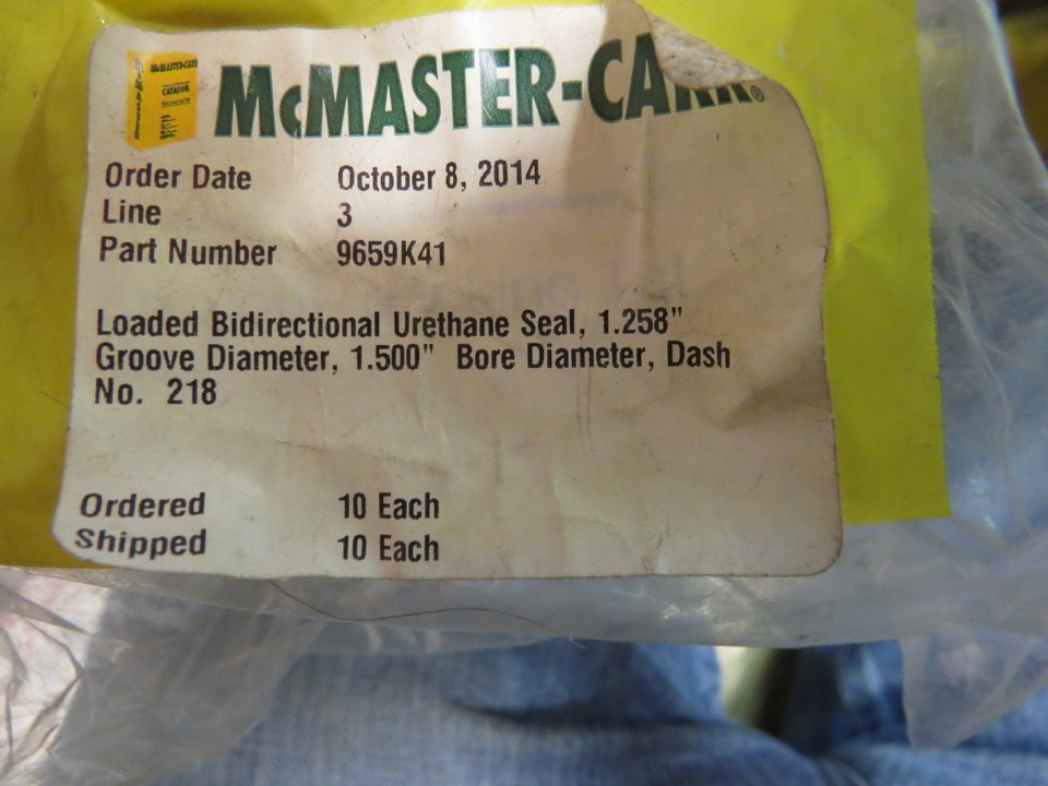 seal, McMaster-Carr 9659K41 set of 5 | eBay
