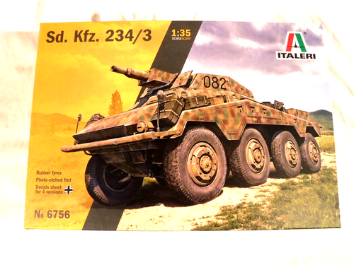 1/35 Italeri German Armored Car Sd Kfz 234/3 w/ 75mm Cannon Decals 4/4 ...