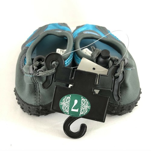 Shoe Shack Womens Water Shoes Slip On Mesh Drawstring Blue Gray Size 7 ...