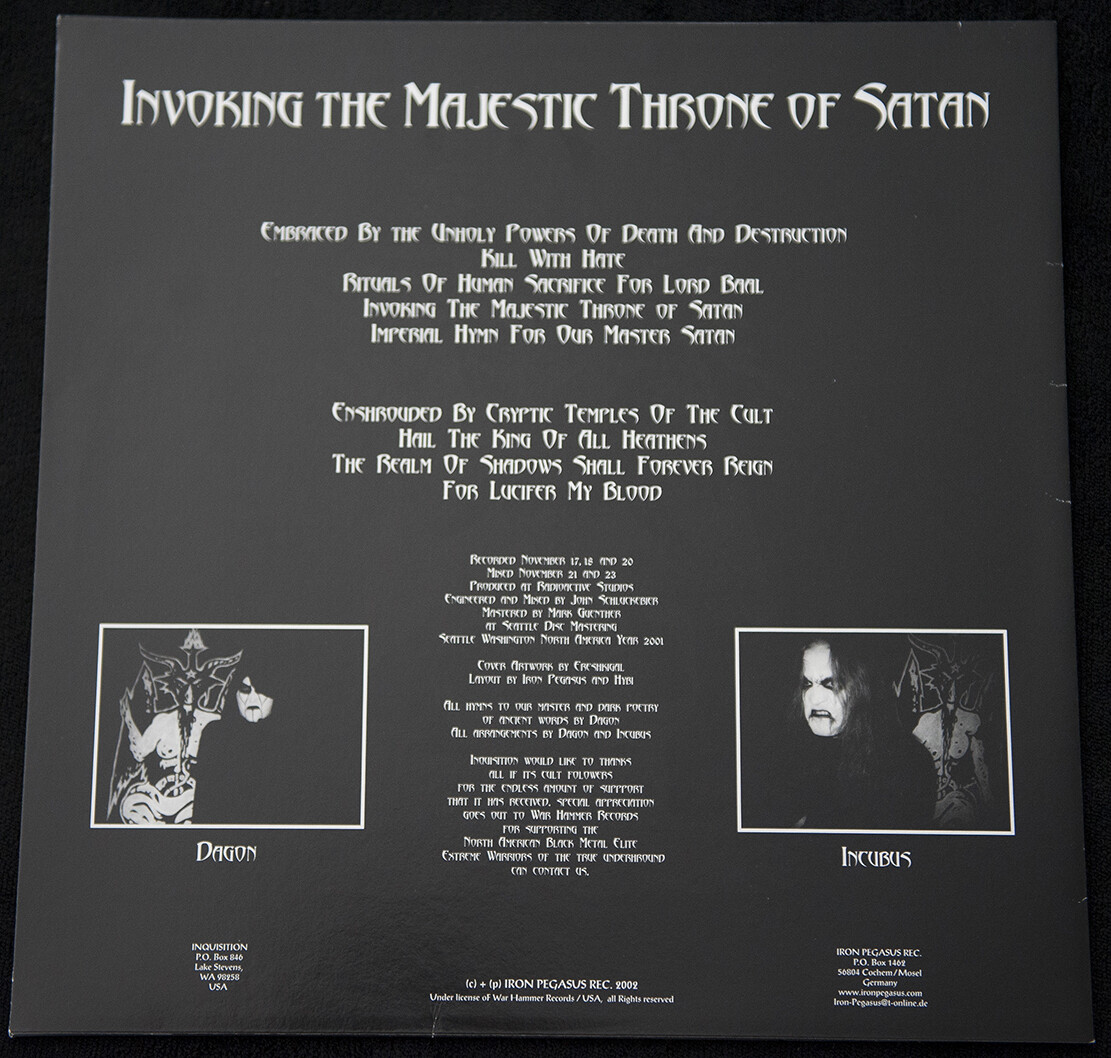 Inquisition Invoking The Majestic Throne Of Satan