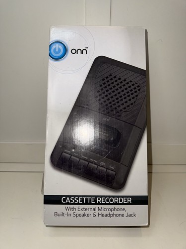 ONN Cassette Recorder /w External Microphone & Blank Cassette Tape ...