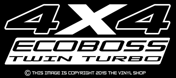x2 "4x4 Twin Turbo Ecoboss" FITS:Ford RAPTOR,Navigator,Expedition Decal ...