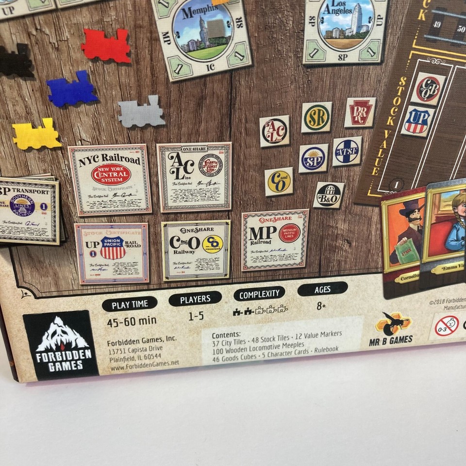 RAILROAD RIVALS BOARD GAME +ROBBER BARON EXPANSION +HOTEL+WATER TOWER ...