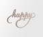 HAPPY Wall Art Word Cutout "happy" - Cutout, Home Decor, Unfinished | eBay