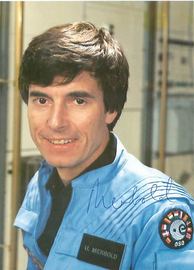 Dr. Ulf Merbold German Astronaut Signed Photo Card Payload Specialist ...