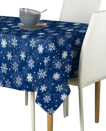 Winter Blue Christmas Snowflakes Tablecloths - Assorted Sizes | eBay