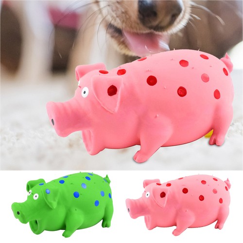 Pig Dog Toy Durable Latex Dog Toys with Squeaker Grunting Interactive ...