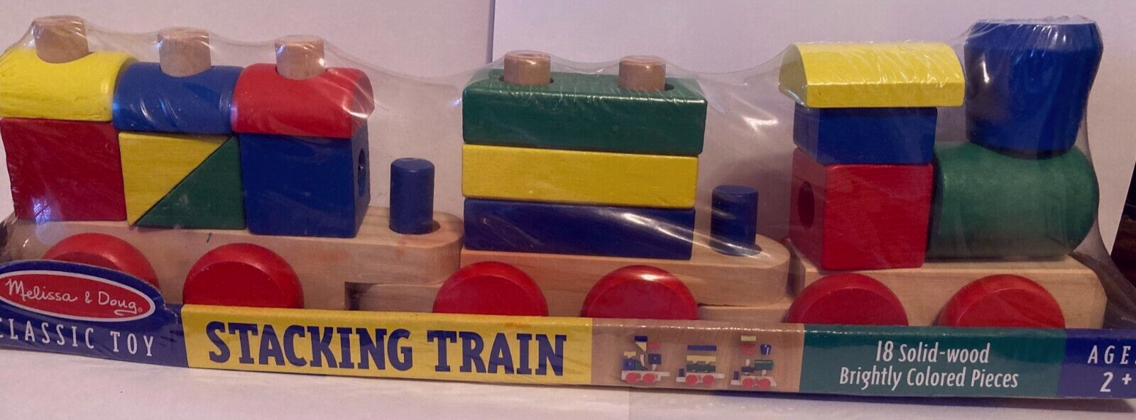 Melissa & Doug Wooden Stacking Train NEW SEALED Wood Railway | eBay