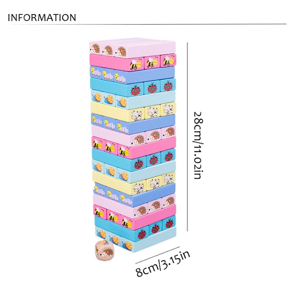 Animal Topple Down Stacking Tower Cartoon Stacker Board Game Boys | eBay