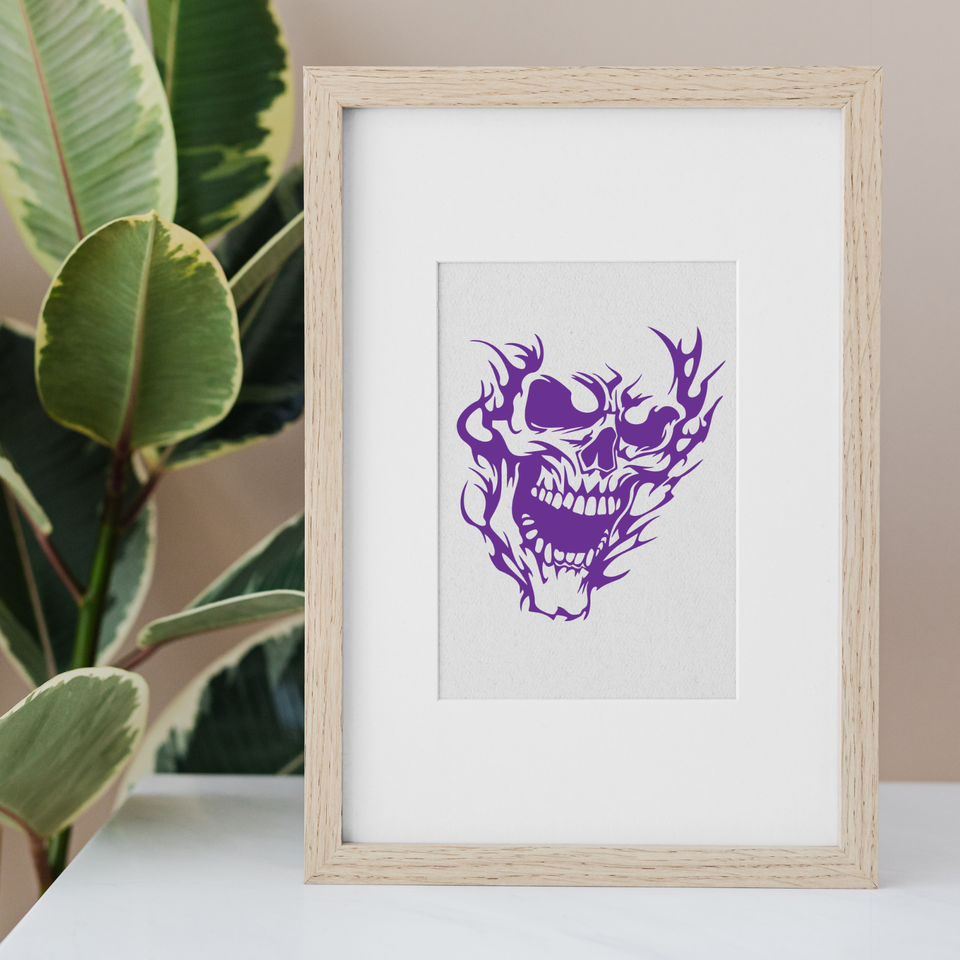 Screaming Evil Skull Decal Sticker Car Truck Tumbler Window JDM 22 ...