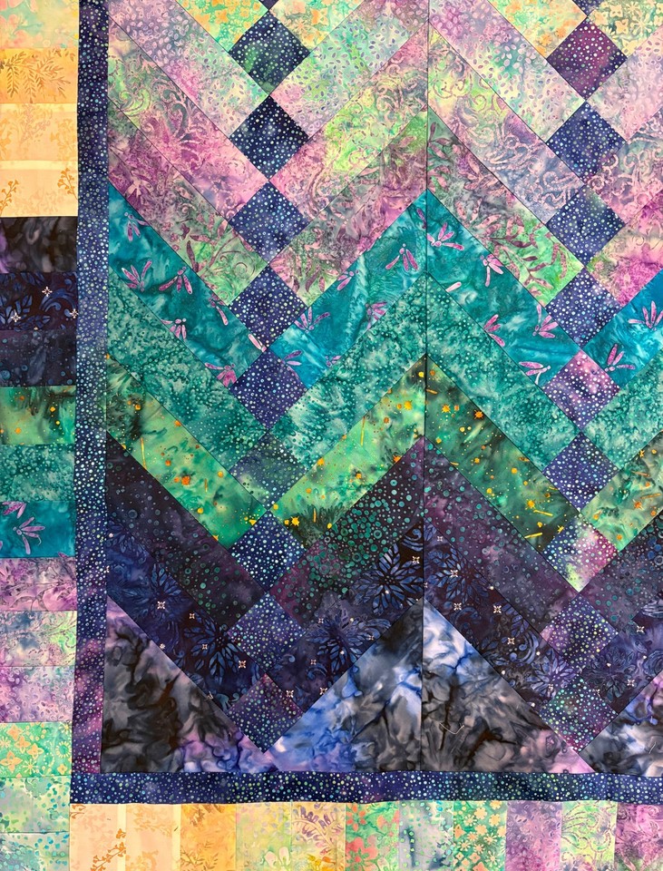 BATIK ~ French Braid ~ Lap Quilt Top 51" X 58 1/2" Made in NC | eBay
