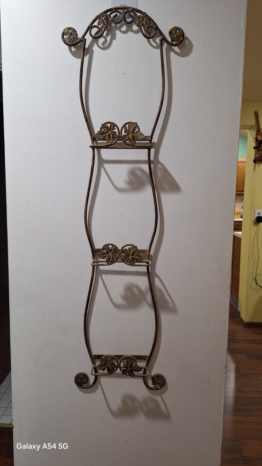 Vintage Brass Finish 3 Tier Ornate Wall Mount Triple Plate Holder ...