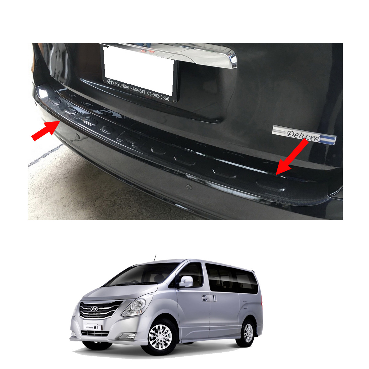 Tailgate Rear Bumper Step Cover For Hyundai H-1 iLoad H-200 2011 12 ...