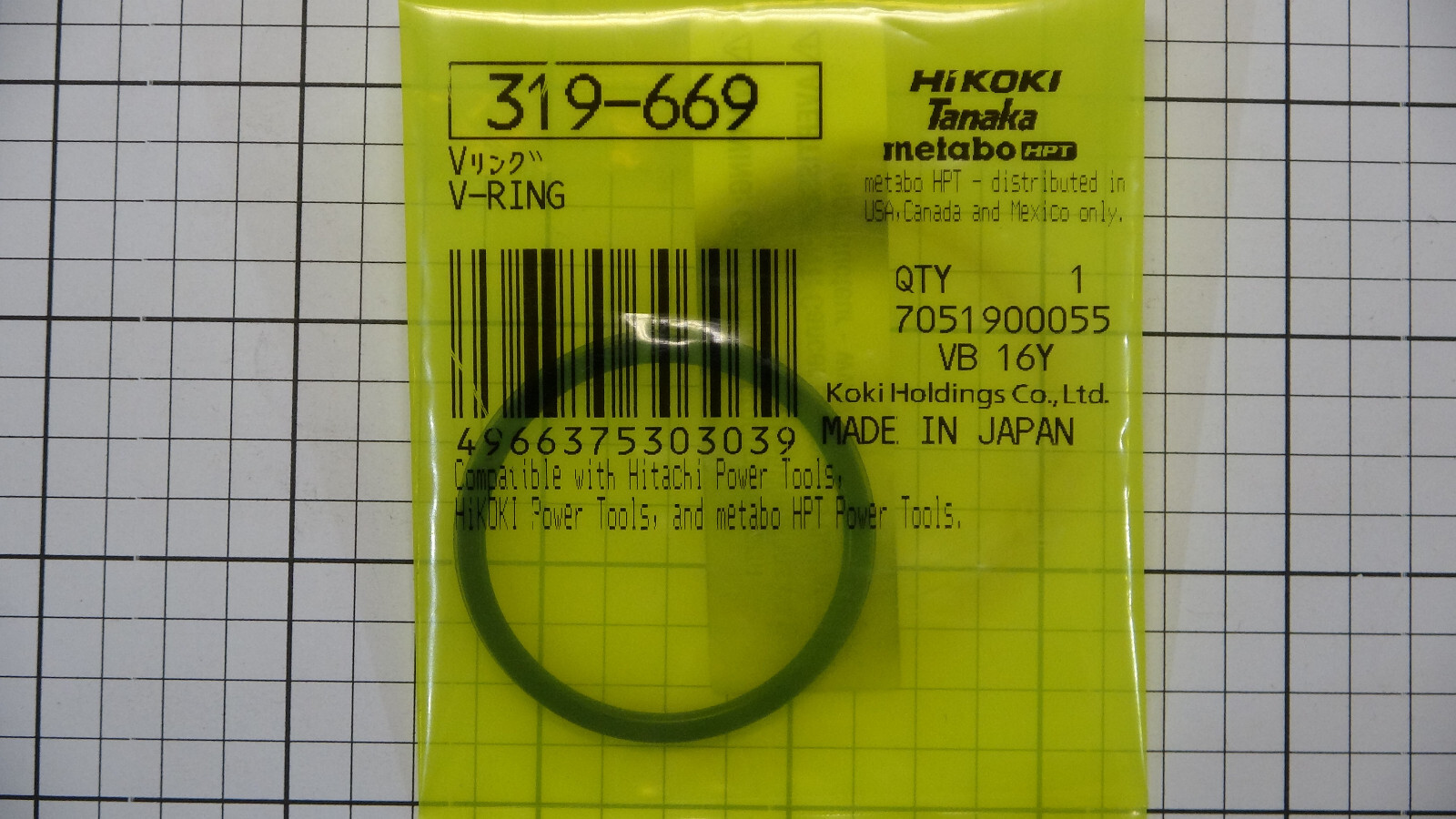Genuine HITACHI Metabo HPT 319-669 319669 V-Ring VB16Y VB3616DAM - NEW ...