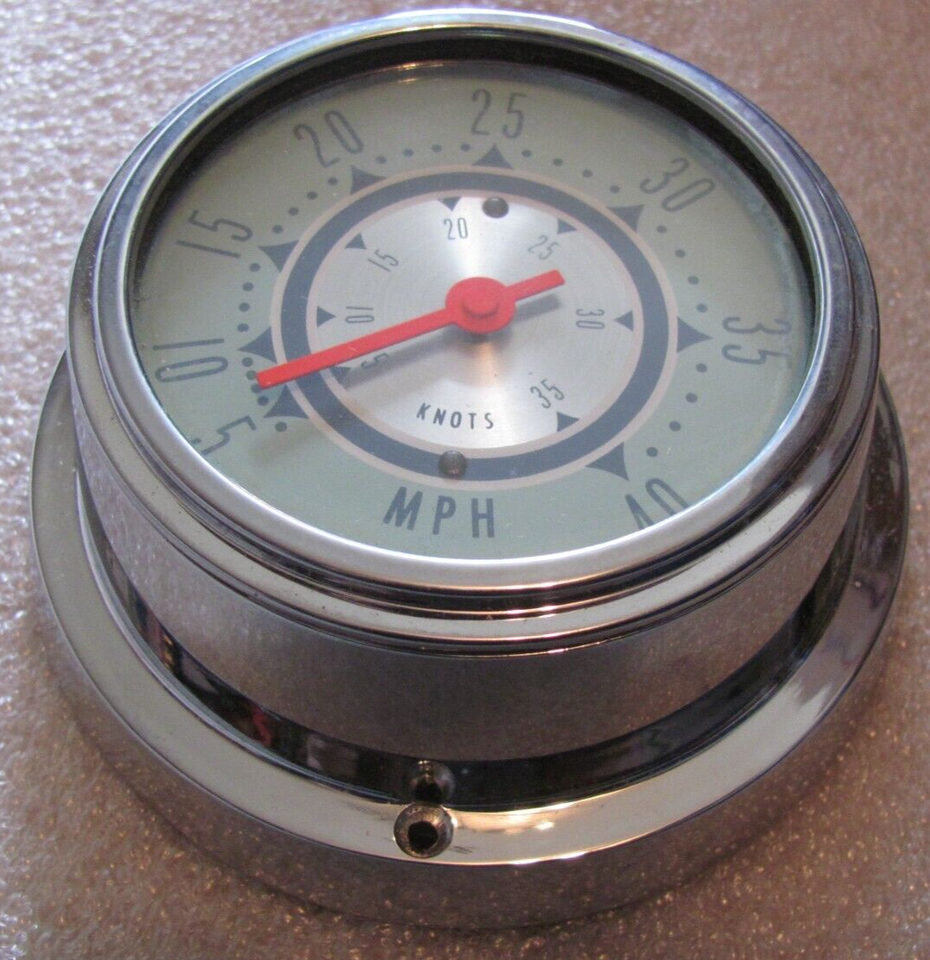 VINTAGE MARINE SW STEWART WARNER SPEEDOMETER SPEEDO GAUGE INBOARD ...