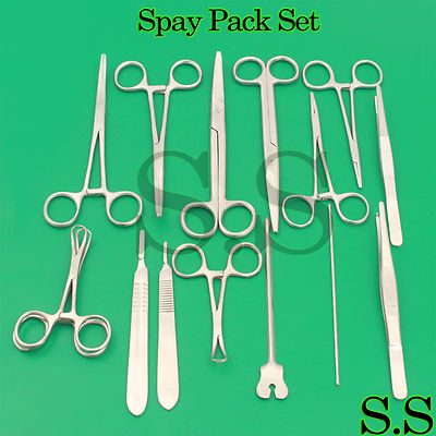 Spay Pack Set Surgical Veterinary instruments Economy DS-1049 | eBay