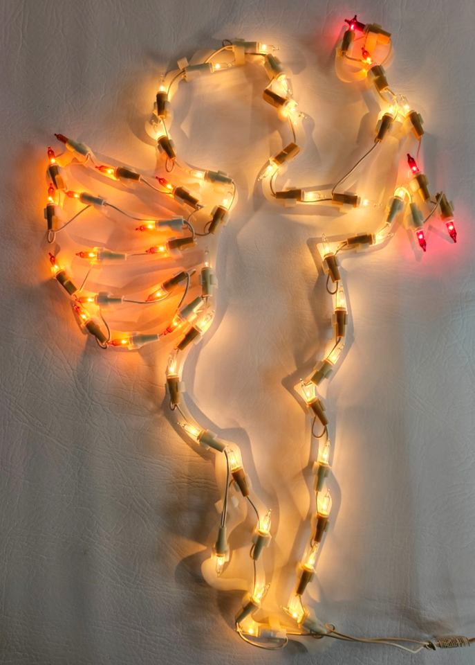1996 LIGHTED CUPID WINDOW SCULPTURE Valentines Day SILHOUETTE ...