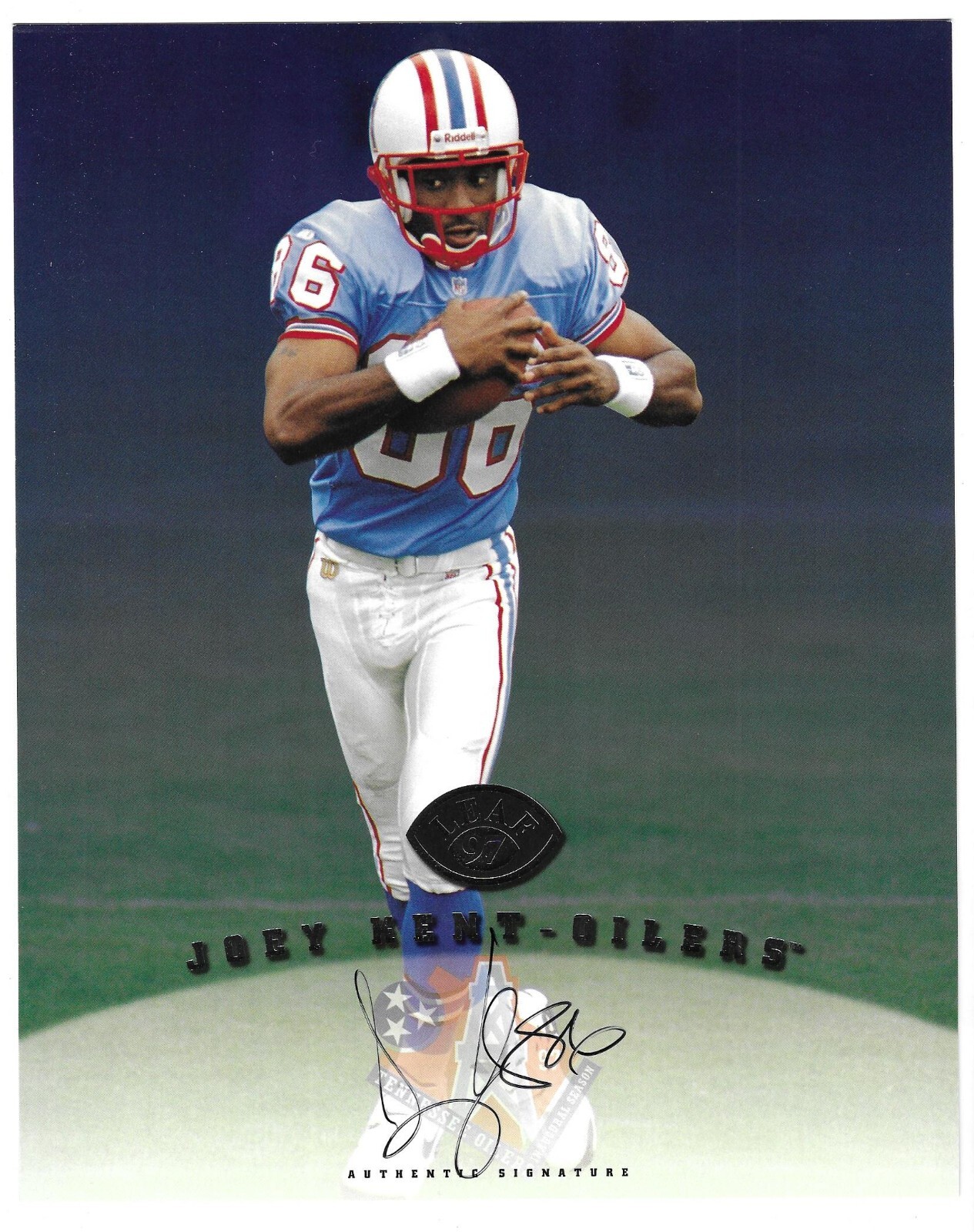 Joey Kent 1997 LEAF NFL SIGNATURE SERIES 8X10 PHOTO AUTOGRAPH CARD ...