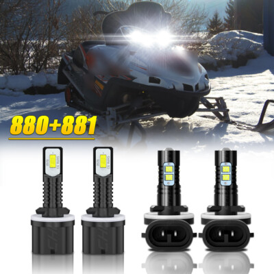 4x LED Headlights Combo Bulbs For Arctic Cat 0609-252 0609-251 High Low ...