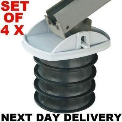 New 4 x Caravan Stacker Stack Pads Feet Blocks Stabilisers Leg Corner ...