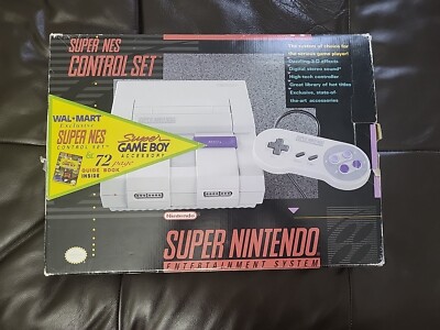 SNES SUPER NINTENDO CONSOLE cib IN BOX WALMART SUPER GAMEBOY ED rare ...