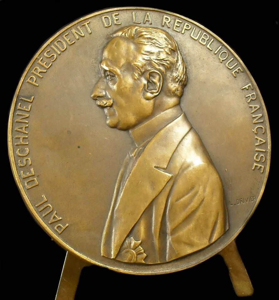Medal President of the Republic Paul Deschanel c1920 sc Drivier | eBay