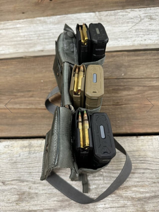 10 Pack - Surplus ACU Bandolier Six Magazine MOLLE II Mag Pouch Chest ...