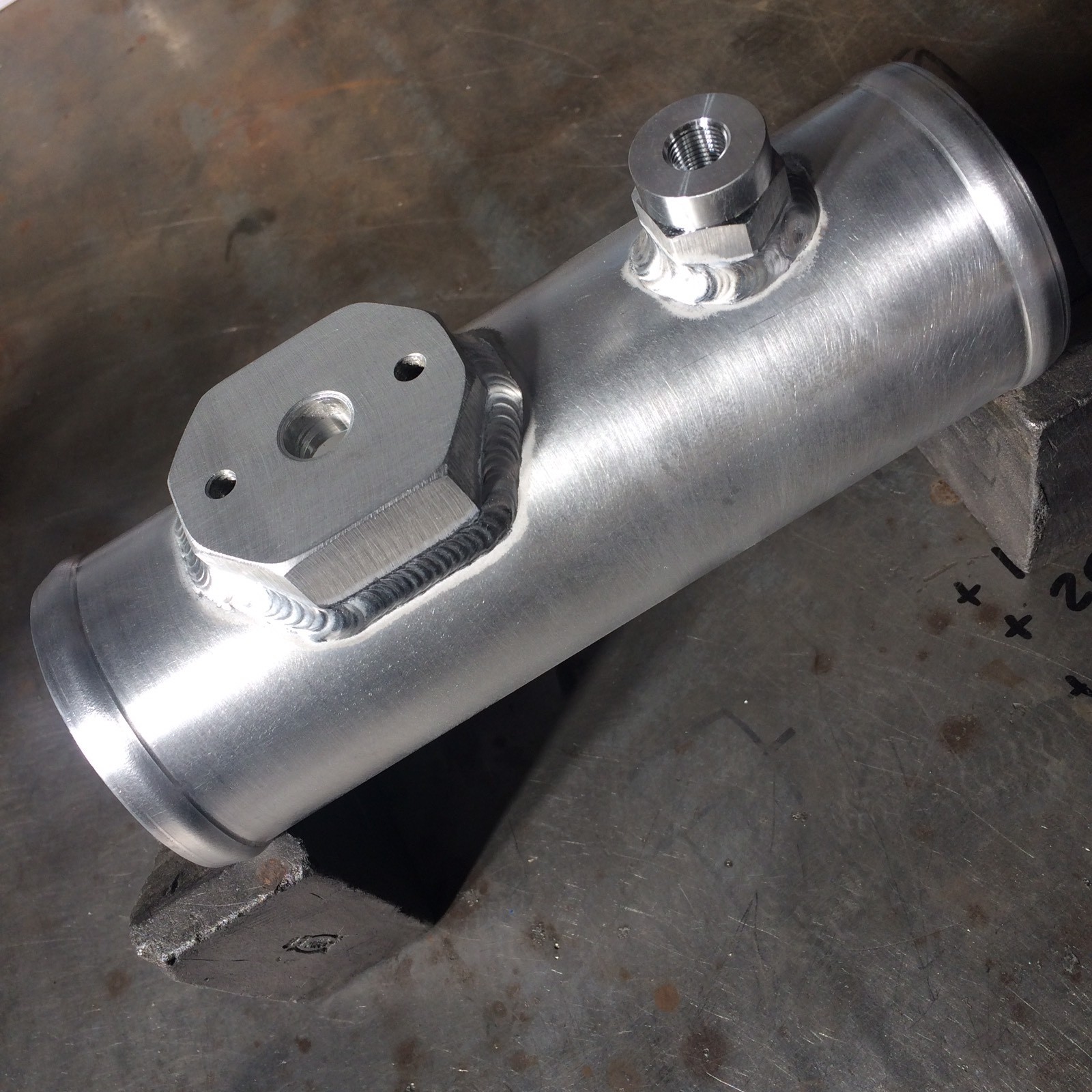 MAP & Water Meth Sensor Mounting Boss Flange Aluminium 1/8NPT Methanol ...