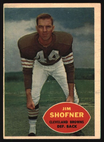 1960 Topps #29 Jim Shofner VGEX RC Rookie Browns 569941 | eBay