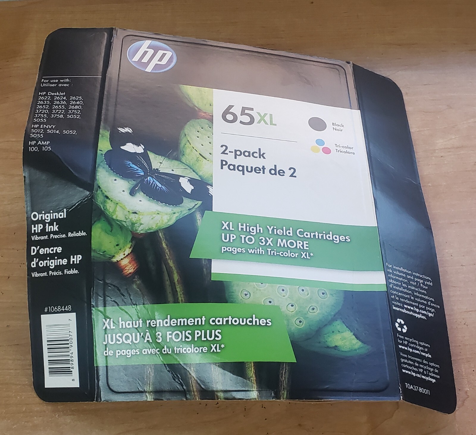 HP 65XL HIGH YIELD BLACK TRI COLOR ORIGINAL INK CARTRIDGE 2 PK *EXPIRED ...