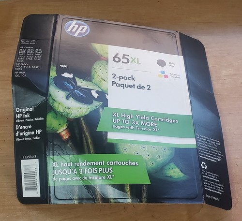 HP 65XL HIGH YIELD BLACK TRI COLOR ORIGINAL INK CARTRIDGE 2 PK *EXPIRED ...