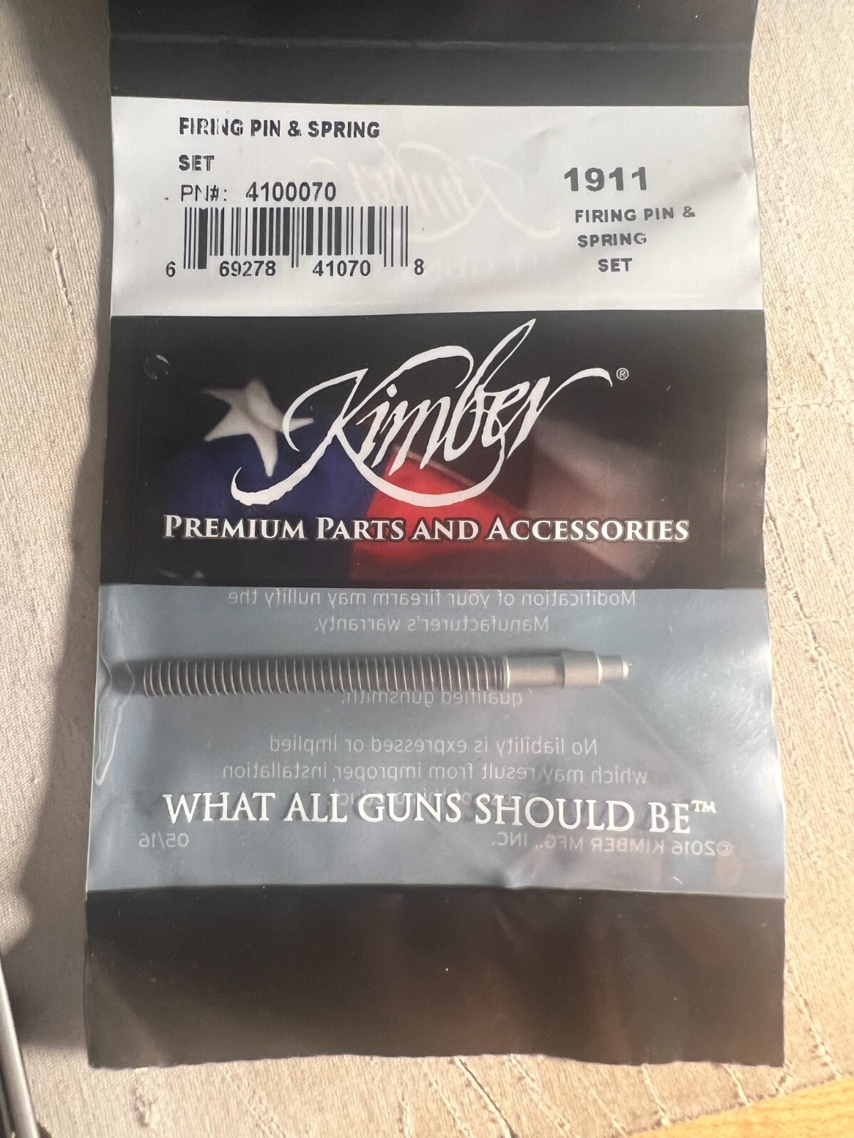 Kimber Model 1911 Firing Pin and Spring Set #4100070 | eBay