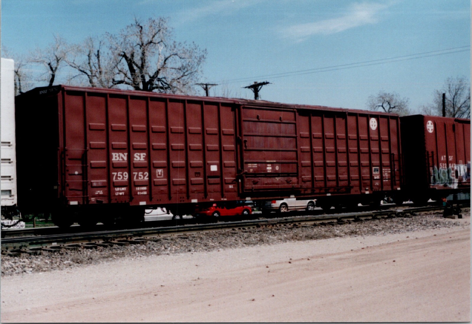 BNSF #759752 Burlington Northern Sant Fa Boxcar Railcar Original Photo ...