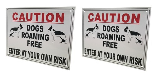 External A4 'DOGS ROAMING FREE' Warning Sign (pack of 2) | eBay UK