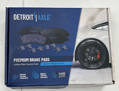 NEW DETROIT AXLE Front Premium Brake Pads w/Clips P-929 | eBay