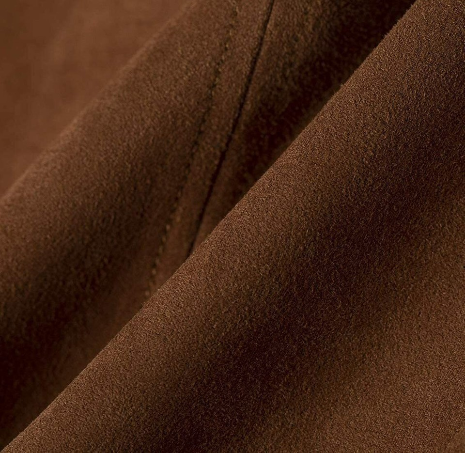 Women's Slim Fit Notched Collar Faux Suede Crossover Zipper Biker ...