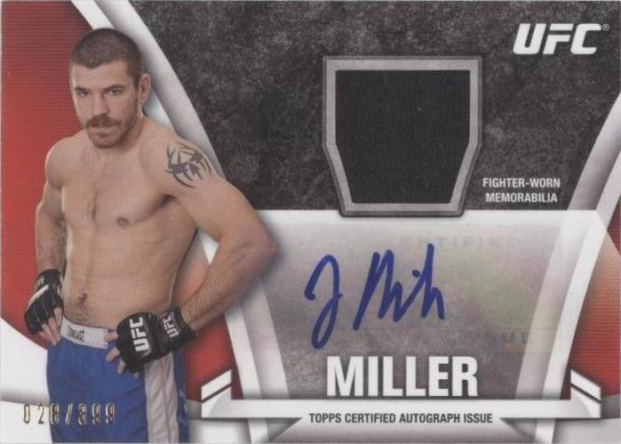 2013 Topps UFC Knockout - Autograph Relics Jim Miller #KAR-JM /399 (AU ...