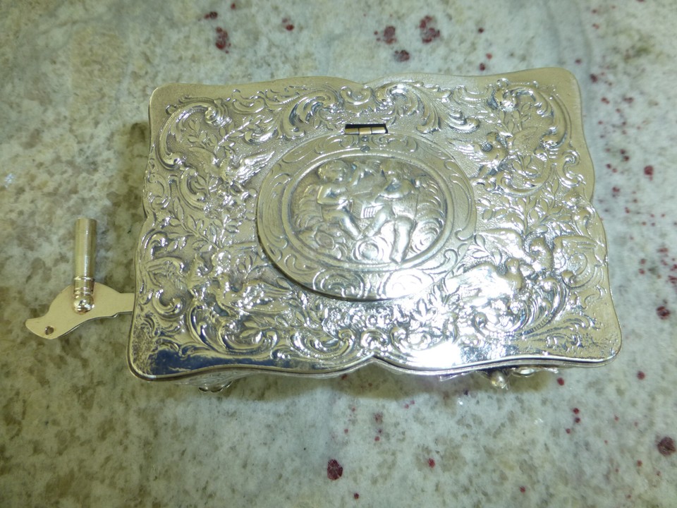 Antique Sterling Silver Swiss Singing Bird Box Unique Singing Tone Rare ...