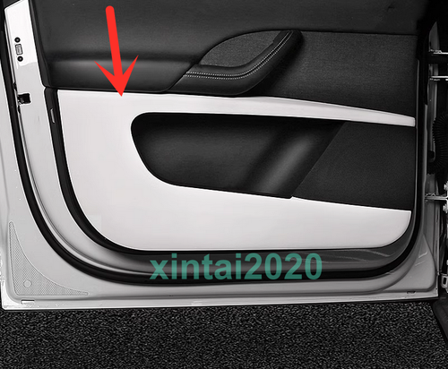 4PCS White Leather Side Door Anti Kick Pad Protector Trim For Tesla ...
