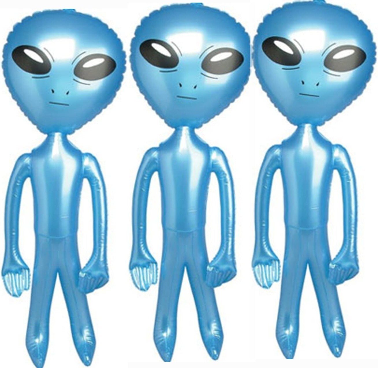 LOT OF 3 BIG 24" ALIEN INFLATE INFLATABLE 2 FEET BLOW UP PROP GAG GIFT ...