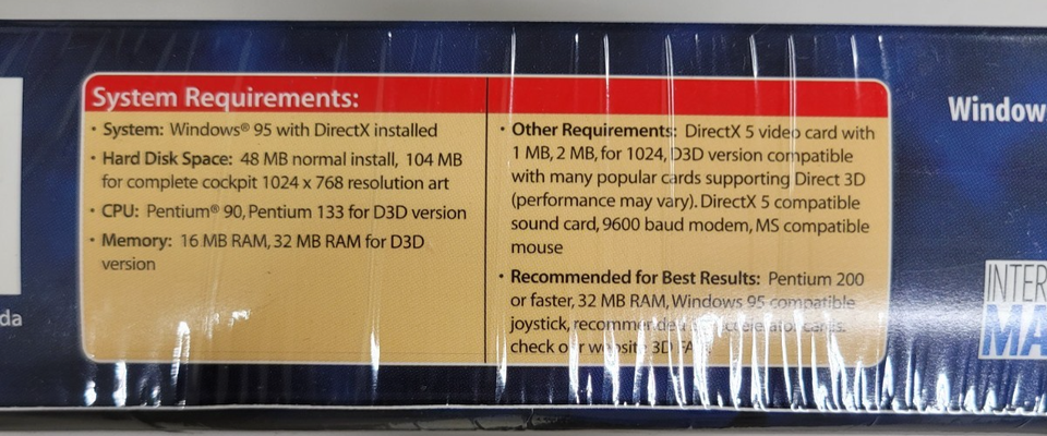 Warbirds Combat Simulation Game Windows 95 CD-Rom Big Box Complete ...