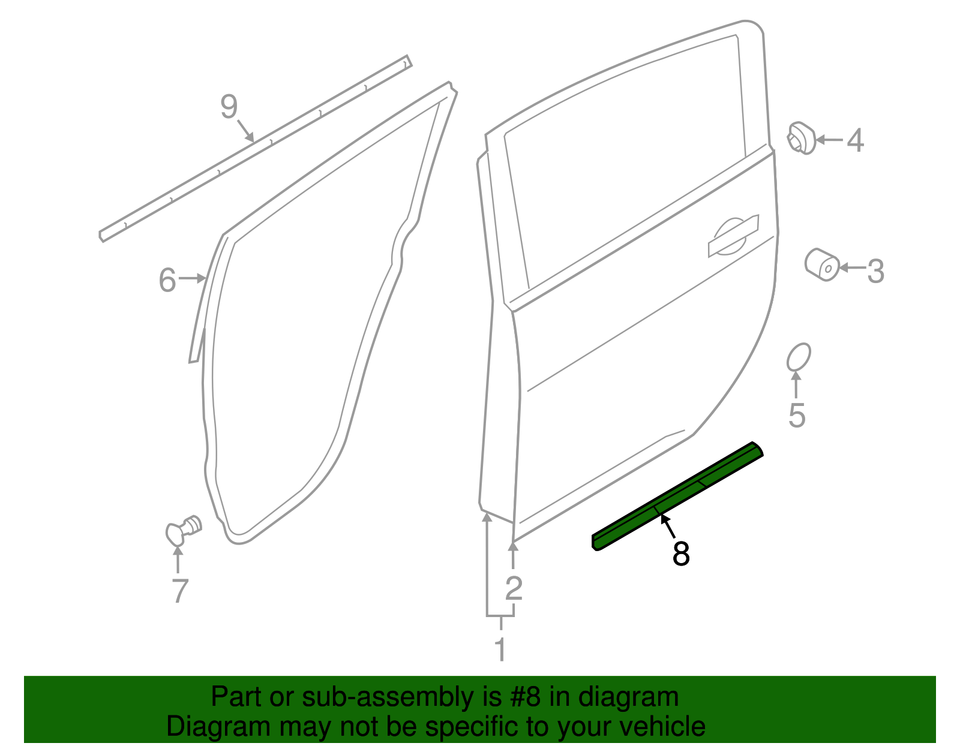Genuine Nissan Lower Weather-Strip 82838-3NF0A | eBay
