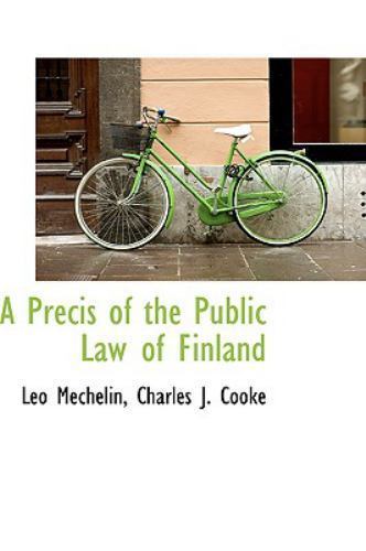 Prtcis of the Public Law of Finland by Leo Mechelin (2008, Trade ...