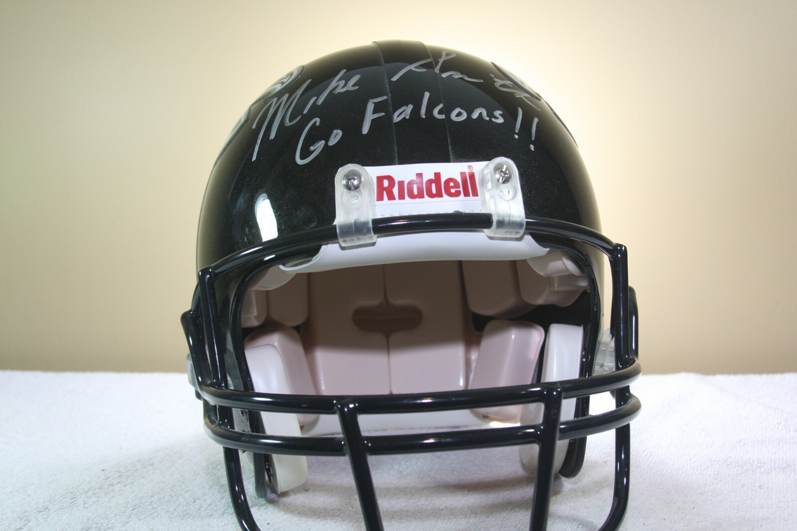 Vtg Atlanta Falcons Riddell Mike Smith Signed Game Style VSR4 Football ...