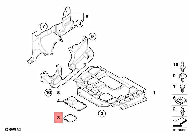 Genuine BMW X3 E83 X3 1.8d 2.0d 2.0i Cover Stiffening Plate Front ...