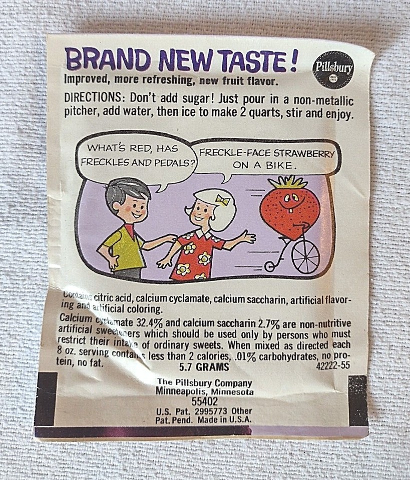 FUNNY FACE Pillsbury GOOFY GRAPE Sealed Pack VTG DRINK MIX 1970s, 80s ...