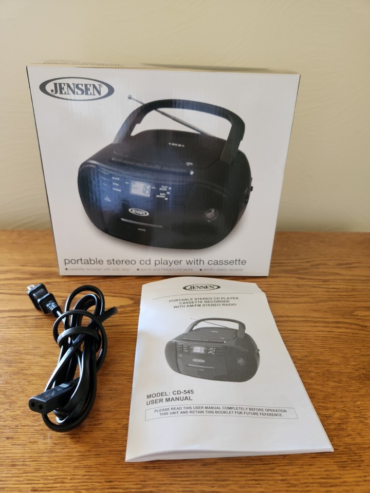 Jensen model CD-545 portable cd, FM/AM/cassette recorder -new | eBay