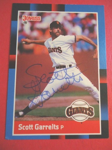 Scott Garrelts - 1988 Donruss Autographed Baseball card # 80 - Giants ...